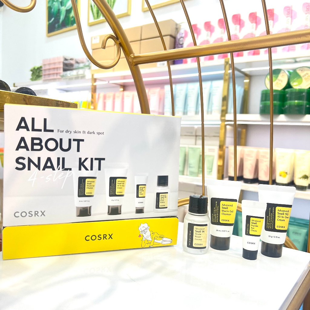 (With Bill) Set Of 4 Regenerating Snails, COSRX All About Snail Kit - 4 ...