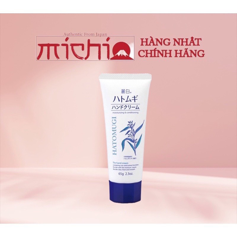 Hatomugi Hand Cream Japan 65g moisturizes, softens and smooths skin ...