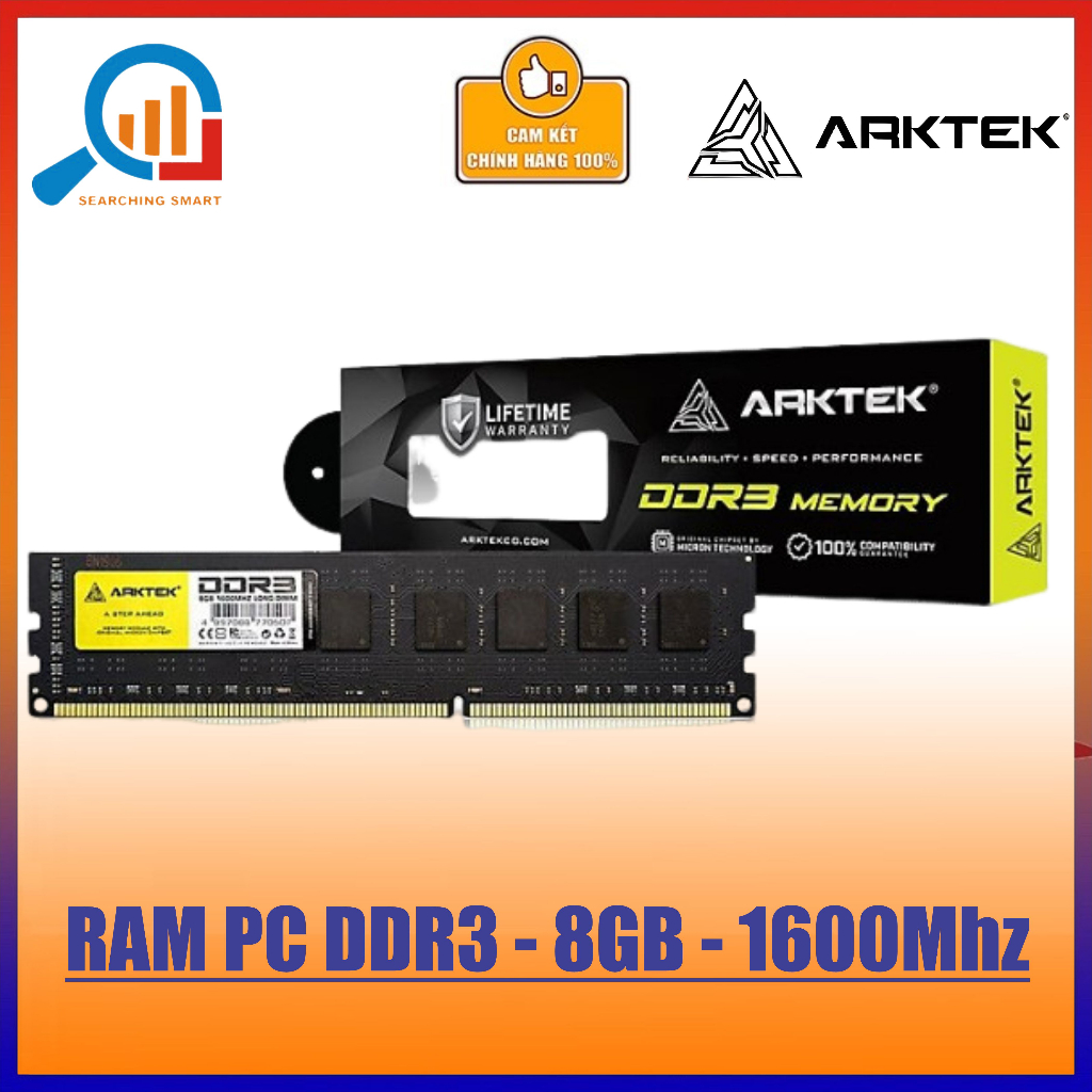 Arktek PC Ram 8GB DDR3 -1600Mhz - Genuine !!! | Shopee Malaysia