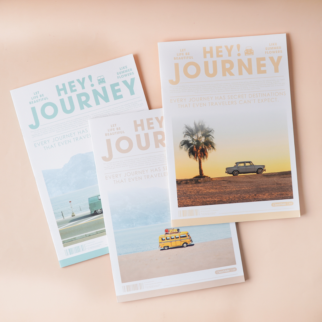 A4 CLASSMATE Journey Horizontal Notebook 120 Pages Waterproof Cover ...