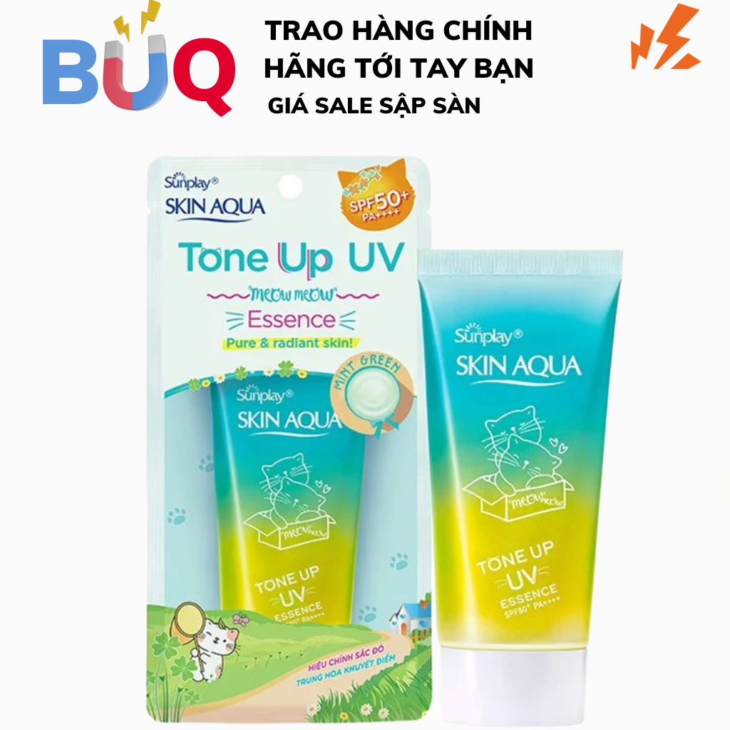 Sunplay Skin Aqua Tone Up Uv Essence Mint Green Essence Sunscreen 50g | Shopee Malaysia