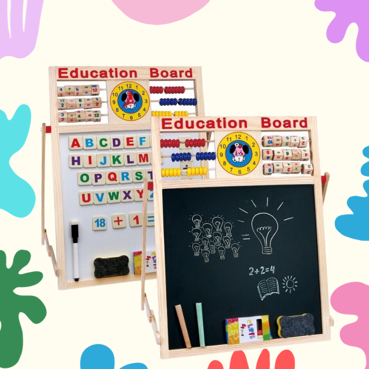Writing Board For Children Drawing 2 Sides - Education Magnet Mounting ...