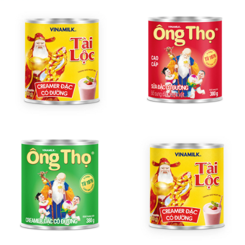 Sweetened condensed milk Ong Tho red, Ong Tho green, Tai Loc Vinamilk ...
