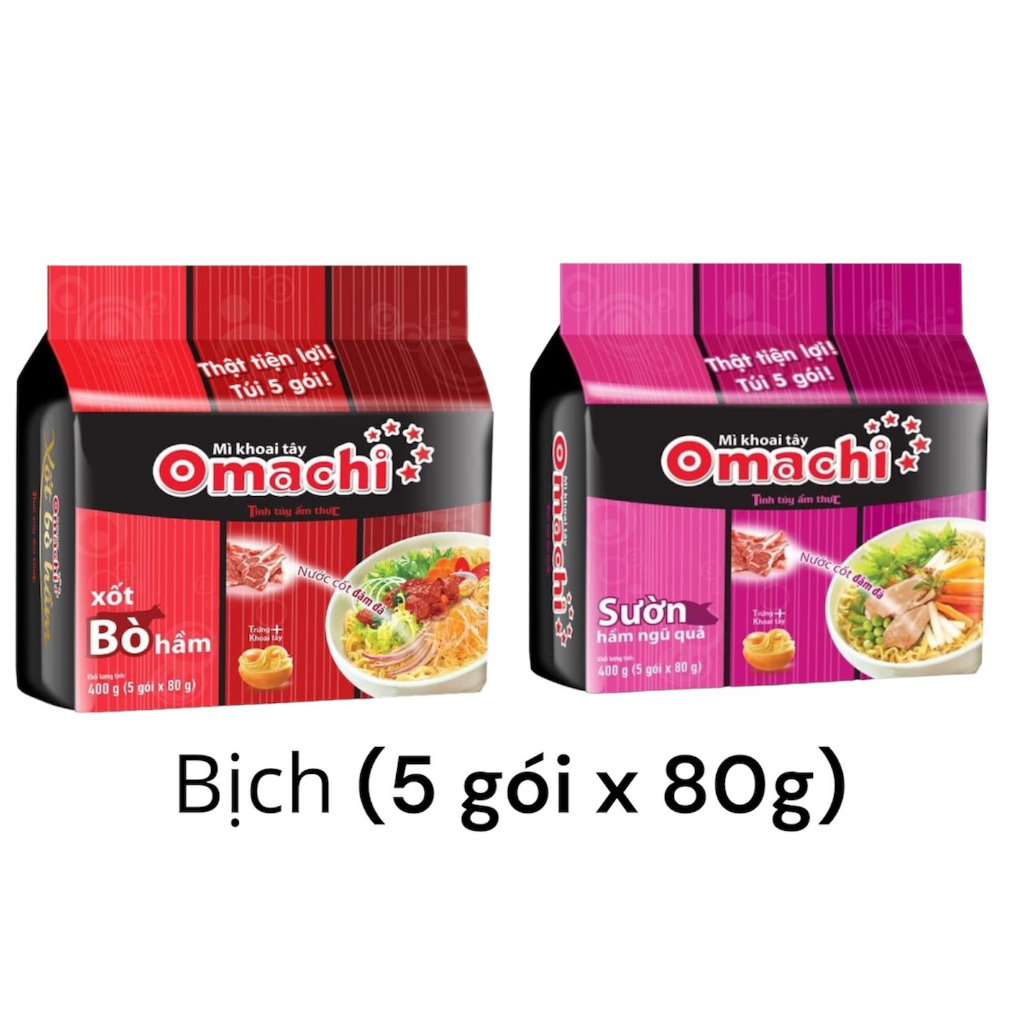 Combo 5 Packs Of Omachi Beef / Ribs Noodles 80g | Shopee Malaysia
