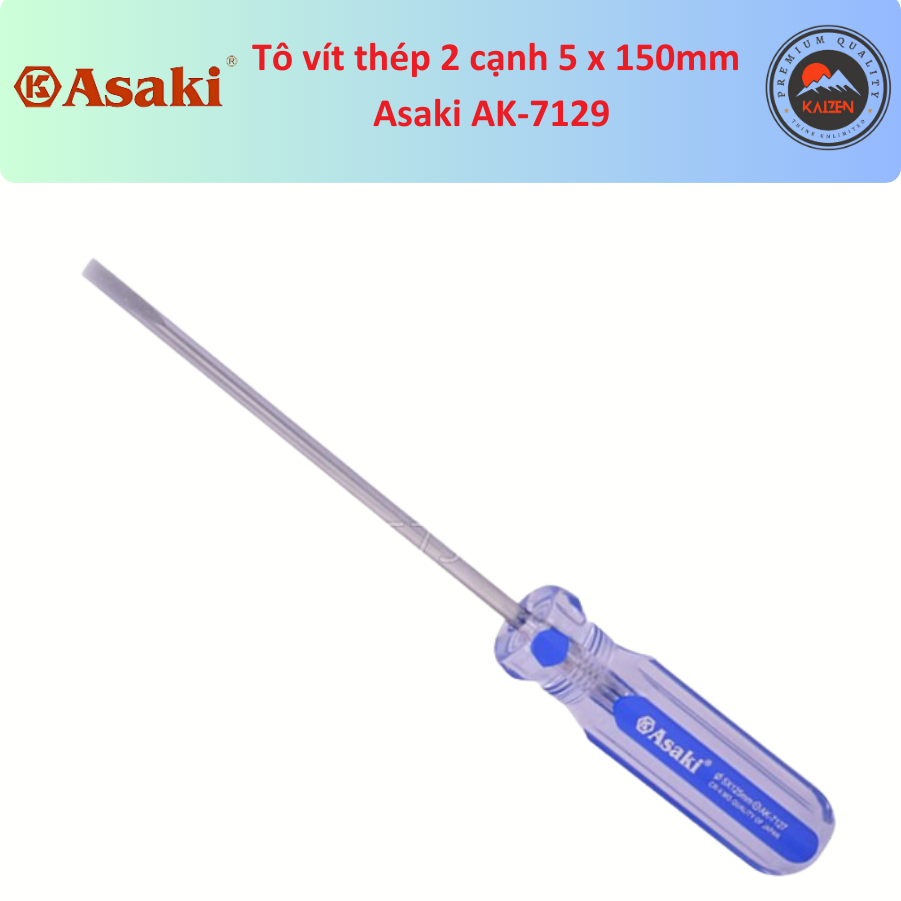 Asaki Genuine 2-Sided Plastic Laminated Steel Screwdriver, Japan AK ...