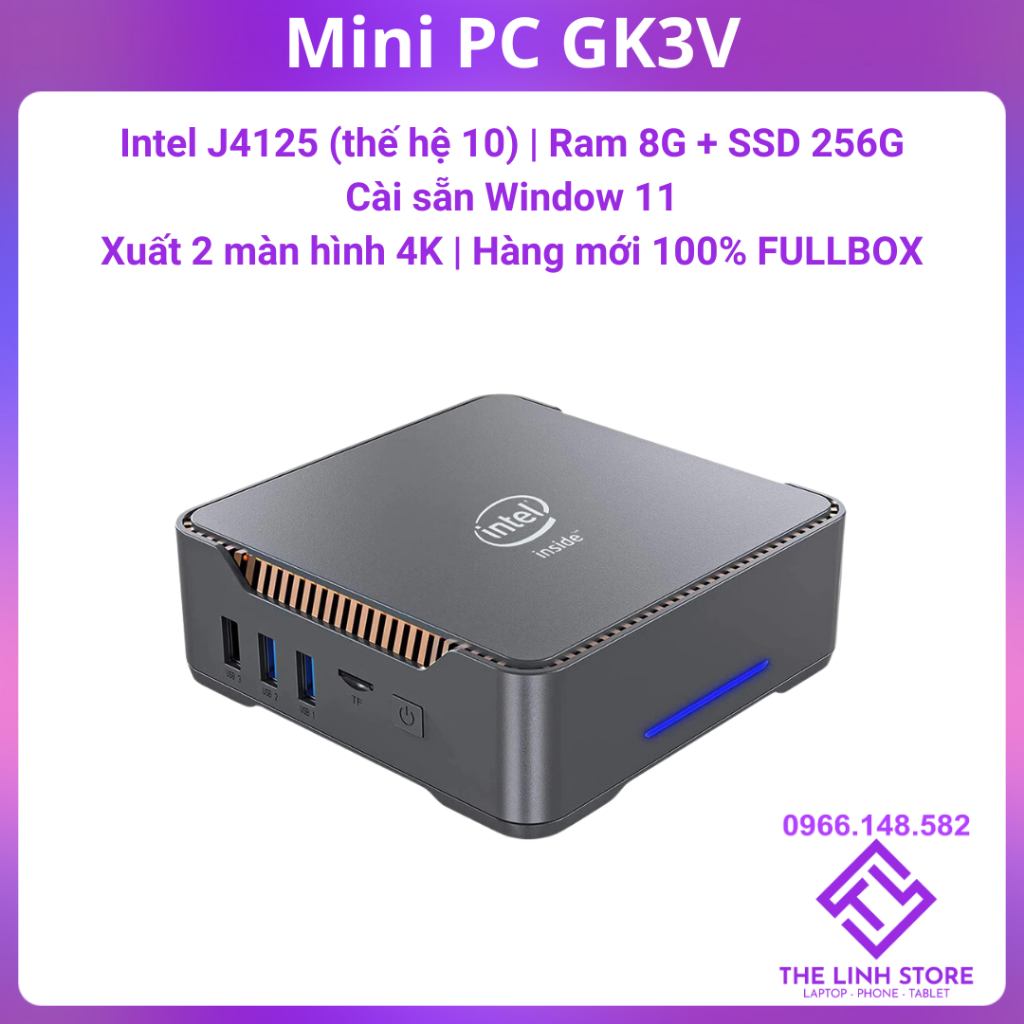 New intel NUC GK3V Mini PC Computer FullBox - intel J4125 8G 256G SSD ...