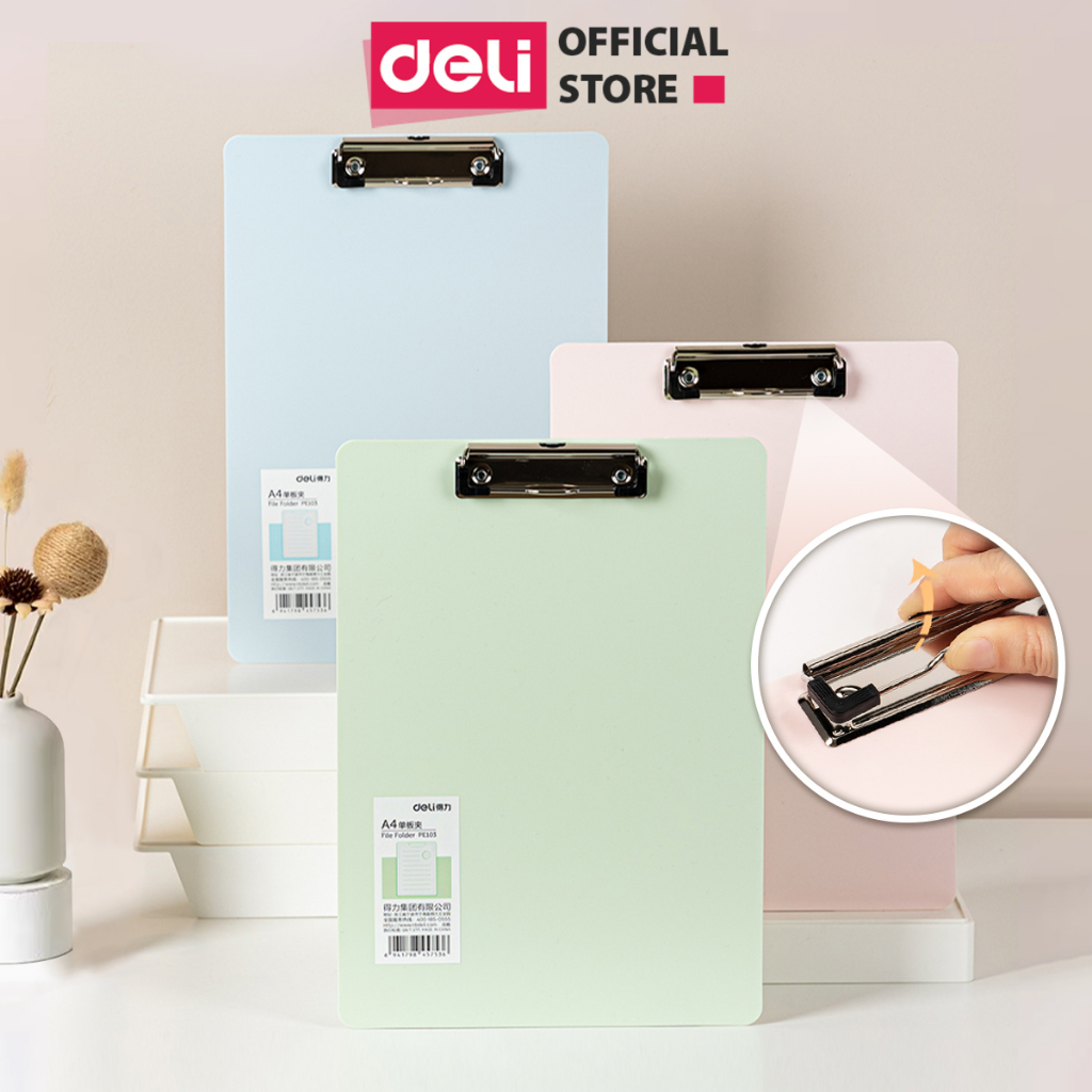 A4 Deli plastic signing cover, single-sided A4 folder, pastel color for ...