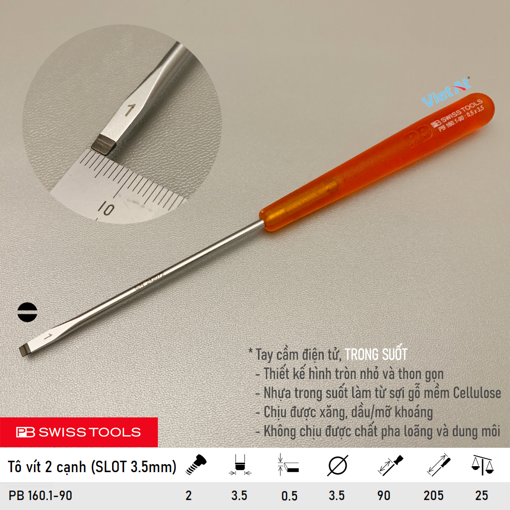 Double-sided electronic screwdriver PB 160.1-90 (SLOT 3.5mm) 205mm long ...