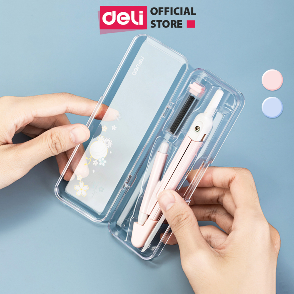Lovely Deli Pastel Color 2B Student Pencil Compa Set - Includes Pencil ...