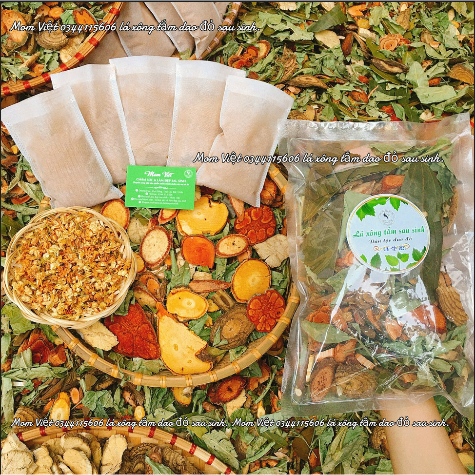 Red Dao postpartum bath leaves (10 ladders with tea tree ginger essence ...