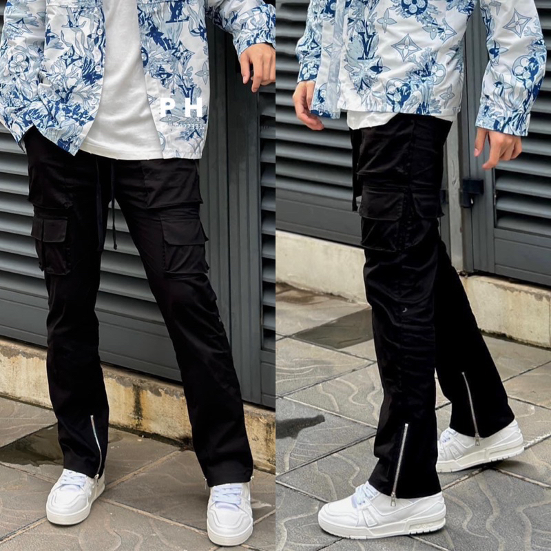 Khaki jeans biker Pants zip Lock Box Bag | Shopee Malaysia