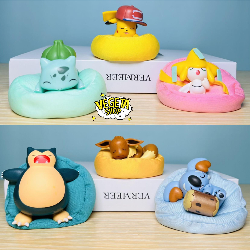 Sleeping Pokemon Model - Pikachu Bulbasaur Snorlax Jirachi Eevee ...