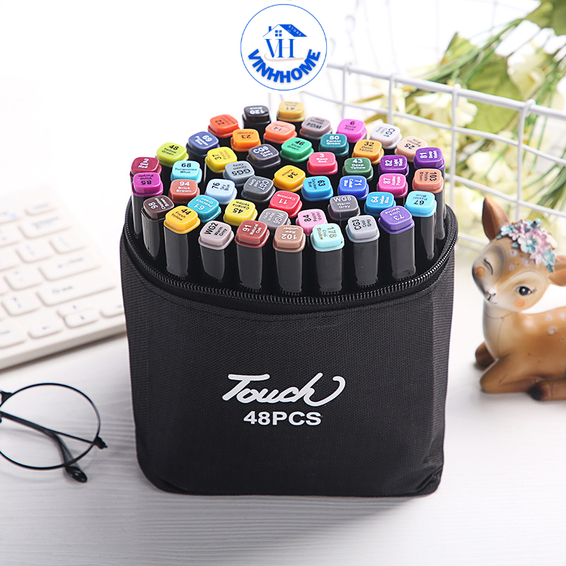 Set of 48 watercolor pens for painting, coloring pen set with 48 eye ...