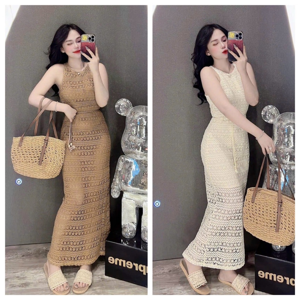 Sleeveless Dress Sleeveless 2-layer Lace Material With Lining, Waist Strap, With 3 Colors As ...