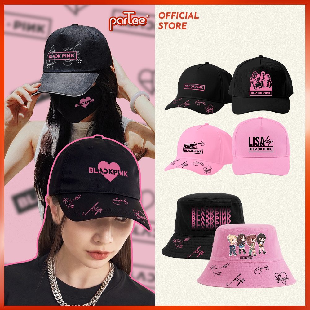 Blackpink BLACKPINK BLACKPINK | Pink and Black Baseball Cap / Bucket ...