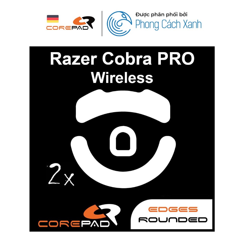 2 Sets of PTFE Corepad Skatez PRO Razer Cobra Wireless Mouse Feet ...