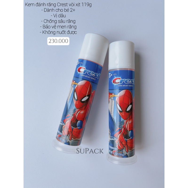(BILL My-di AIR) Crest Spiderman Toothpaste | Shopee Malaysia