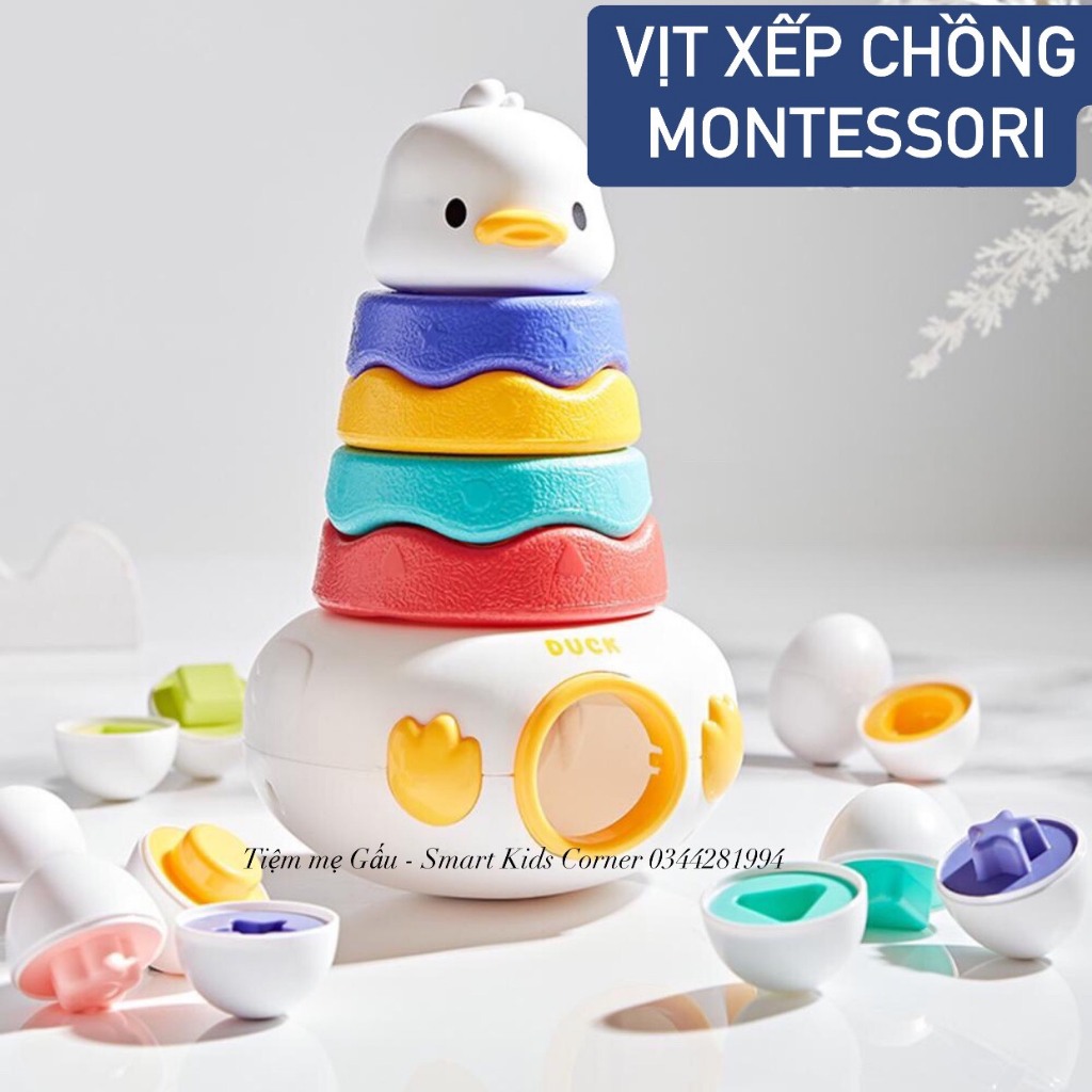 Montessori 4 In 1 Stacking Tower Early Educational Toys Help Children ...