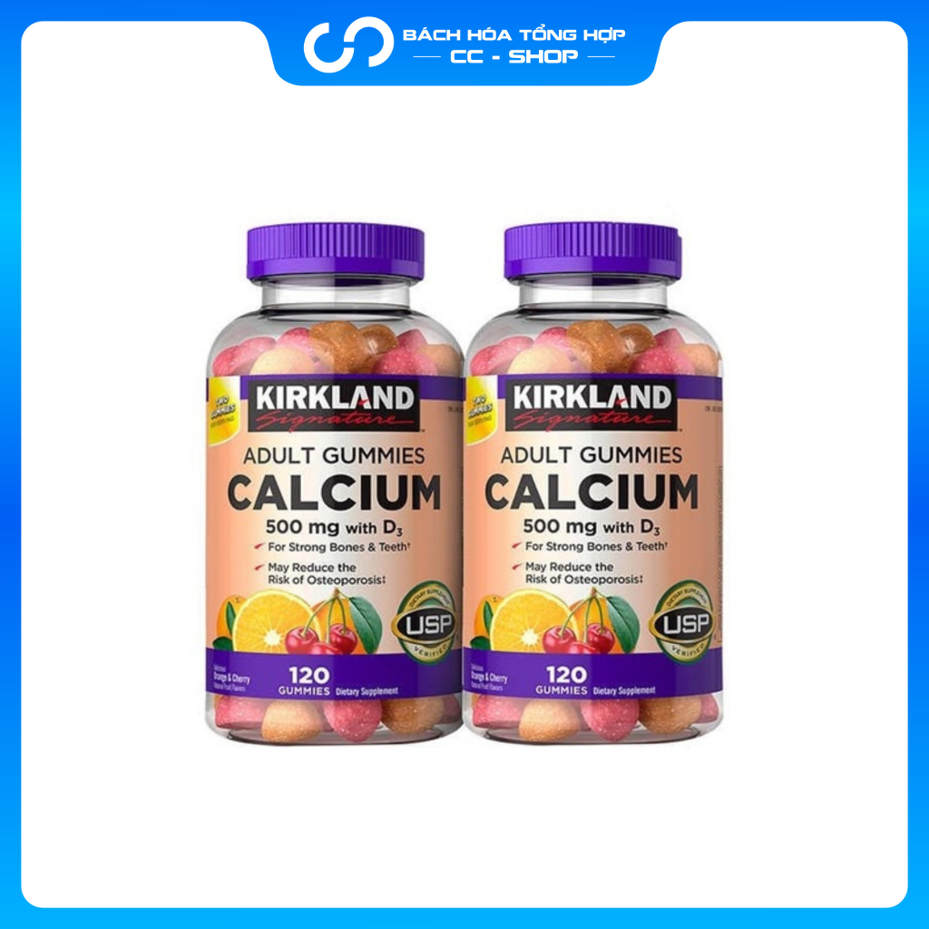 Set Of 2 Jars Of Kirkland Calcium D3 Adult Gummies (120v) 04 / 2024 ...