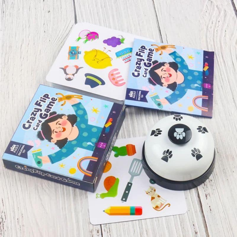 Flip card board game toy set to find similar shapes helps children ...