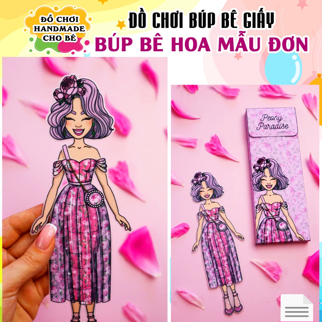 Paper Dolls - Peony paper doll girl - Dressing paper doll - DIY Paper ...