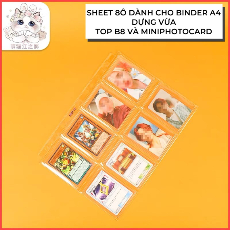 Sheet PP MEET YX 8 cells A4 FOR MINIPHOTOCARD TOPLOADER B8 - Fox ...