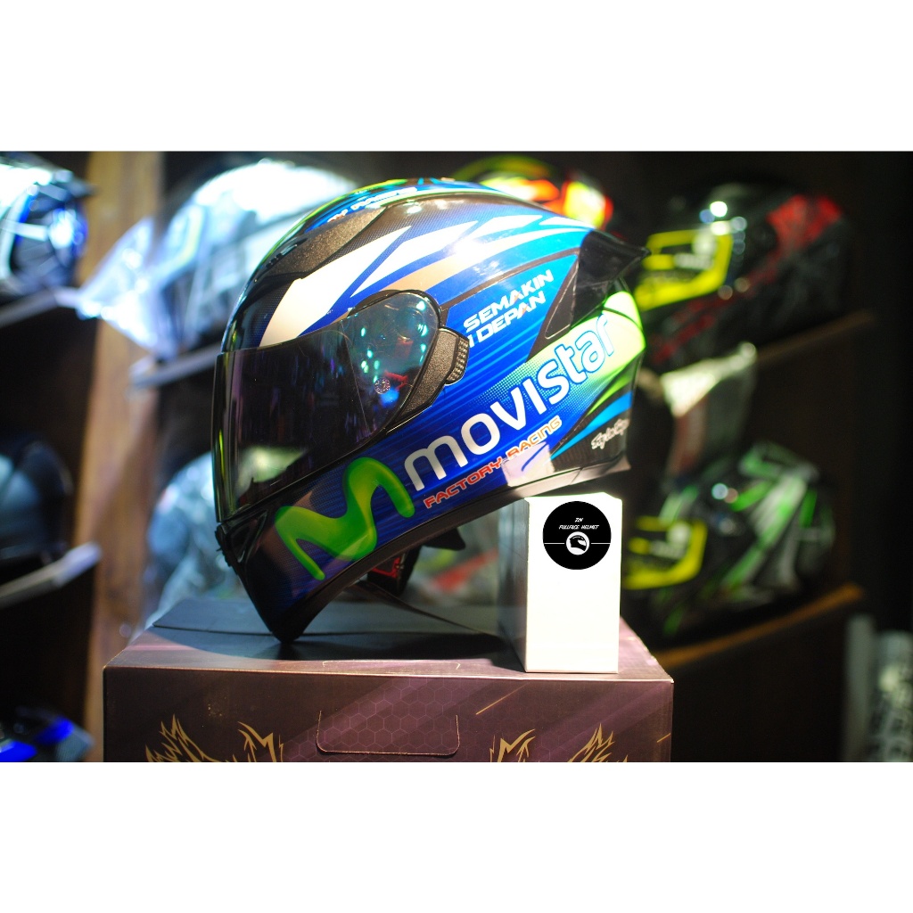 Royal M138 Movistar Fullface Helmet - Helmet | Shopee Malaysia