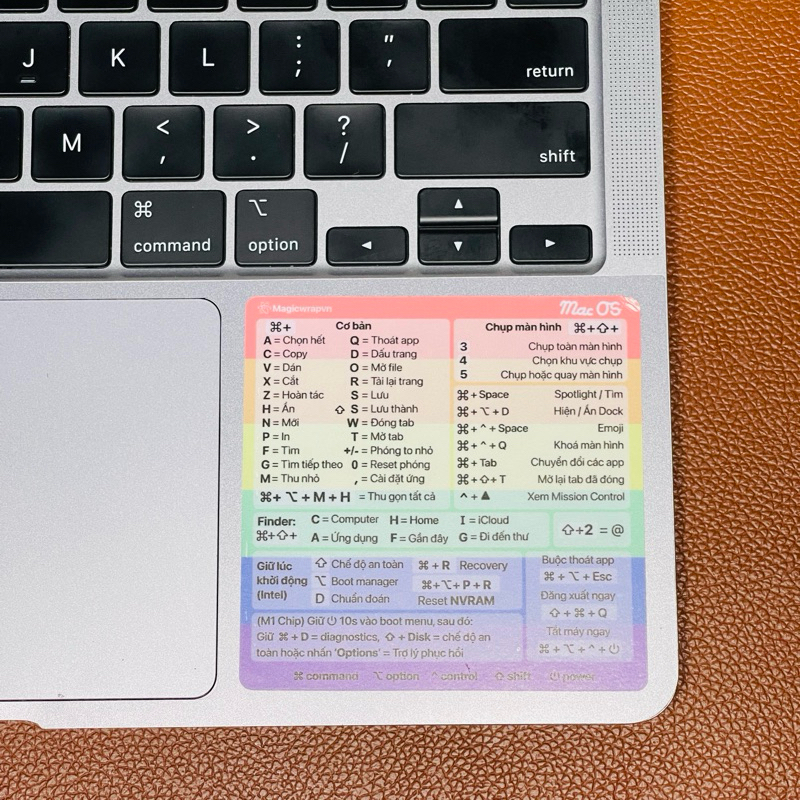 [V2] Macos shortcut sticker for Macbook laptop, shortcut sticker, AIR ...