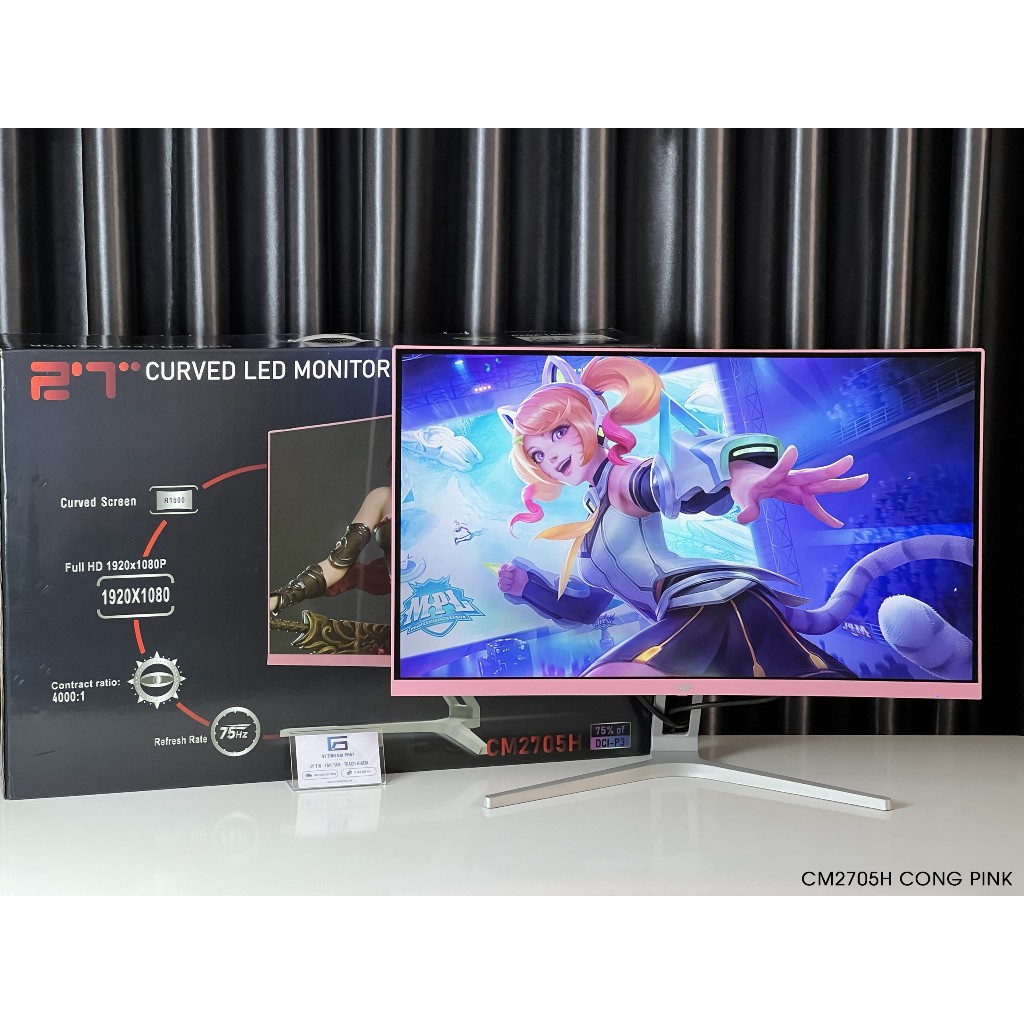 Genuine VSP CM2705H PINK Gaming Monitor (27 inch/FHD/VA/75Hz/6ms/HDMI ...
