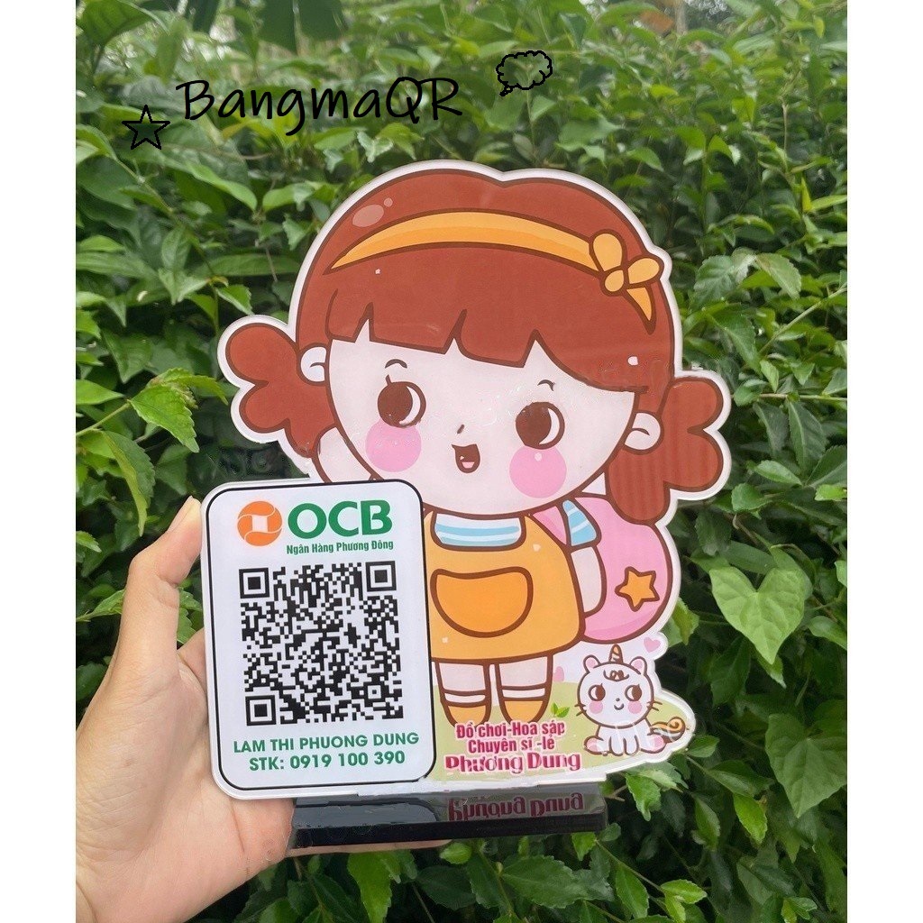 Desktop qr code Standee, lucky cat qr code board, bank card, mica ...
