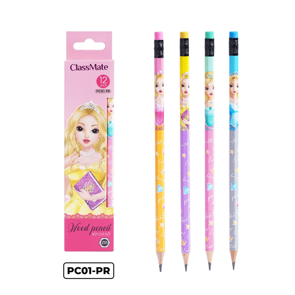 Box of 12 Wooden Pencils with Eraser 2B CLASSMATE Smooth Pen Strokes ...