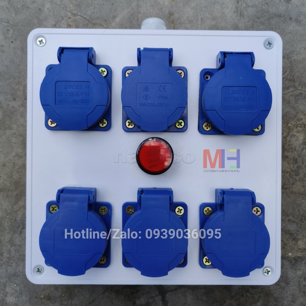 Single Phase 6 Outlet Industrial Power Splitter 16A 250V 4000W - Power ...