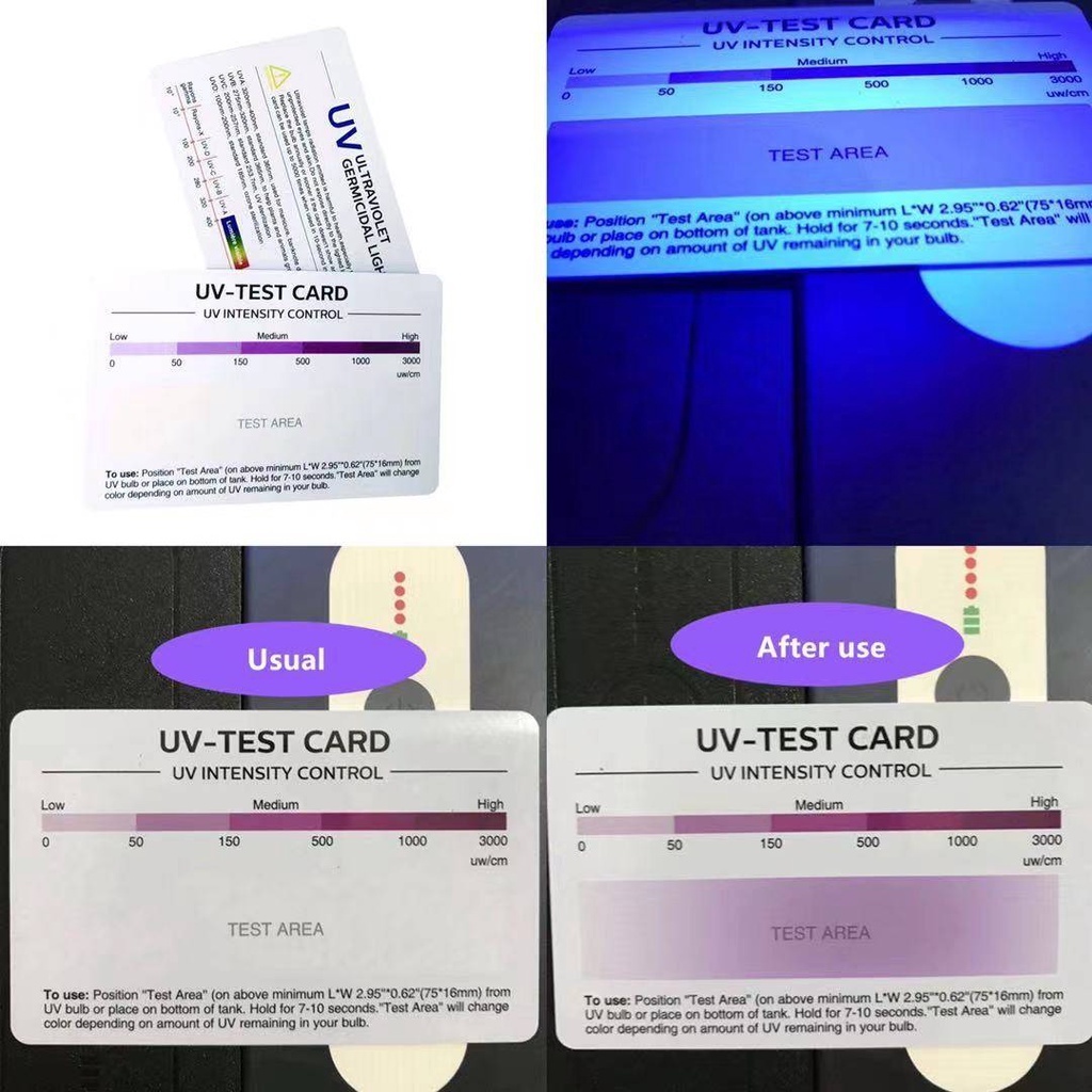 Uv test card, Ultraviolet test card, UV / UV / UBV Plastic card Quickly ...