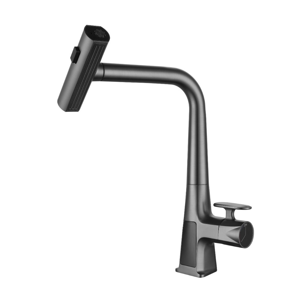 Retractable sink faucet [GENUINE], hot and cold, gray color ...