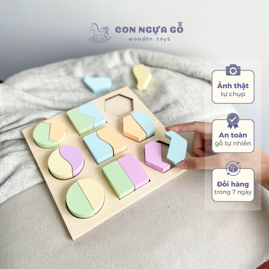 Pastel Wooden Jigsaw Toys, Montessori Jigsaw Puzzles For Thinking ...