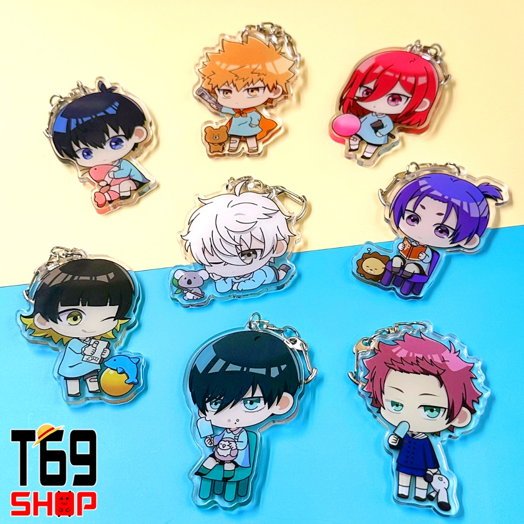 Blue Lock anime mica keychain - Student ver (High quality - Print ...