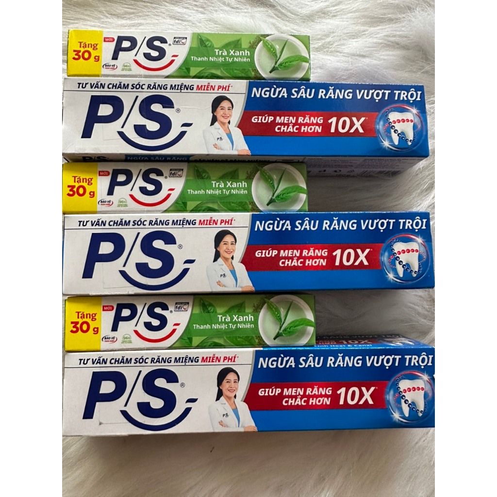 Ps toothpaste to prevent cavities 180g, free ps green tea tip 32g ...
