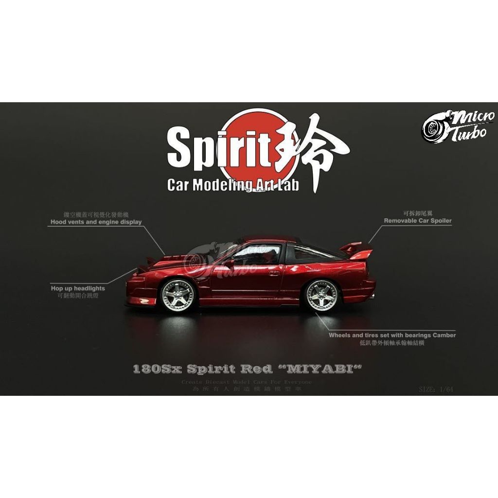 Model 1:64 MICRO TURBO - 180SX Spirit Transparent Red | Shopee Malaysia