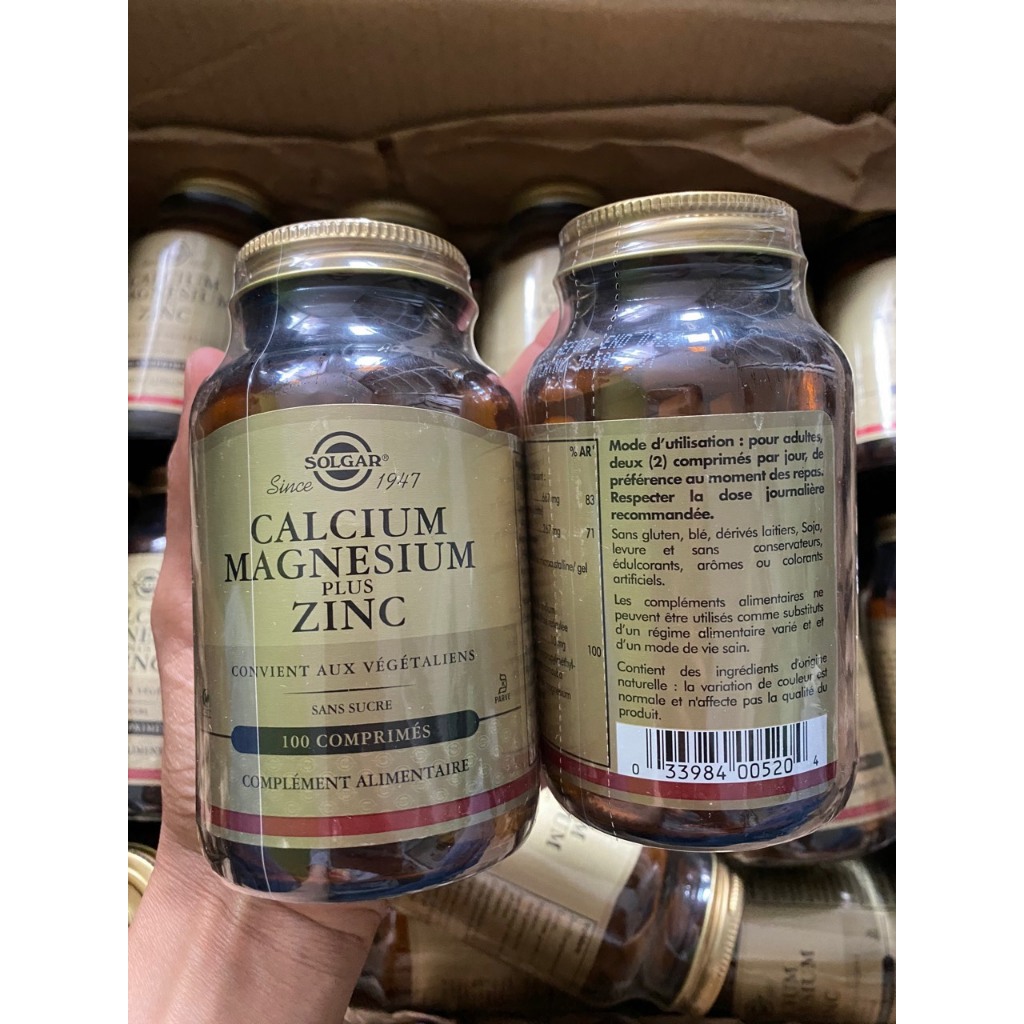 Solgar Calcium Magnesium plus Zinc Calcium Pills, 100 pills | Shopee ...