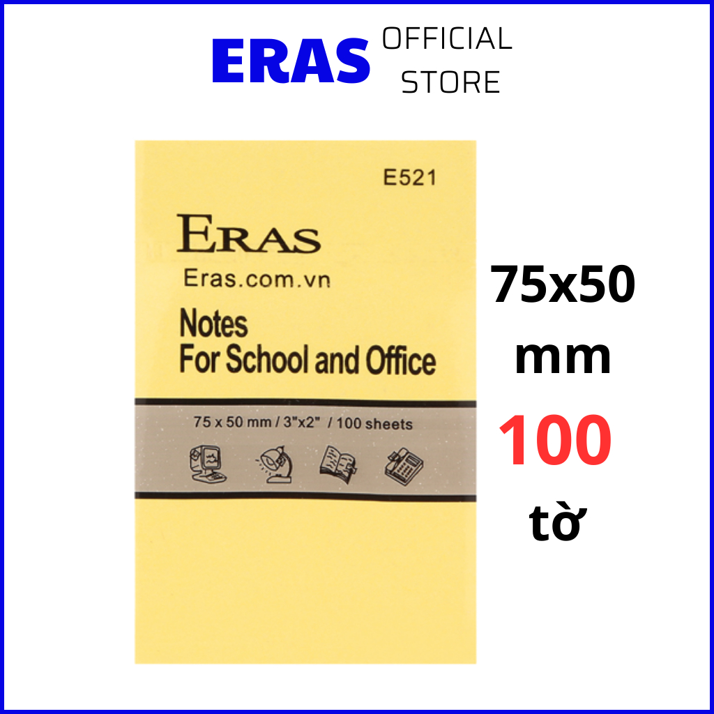 Set of 100 Note Papers / Eras Yellow Note Paper E521, E522, E523, E524 | Shopee Malaysia