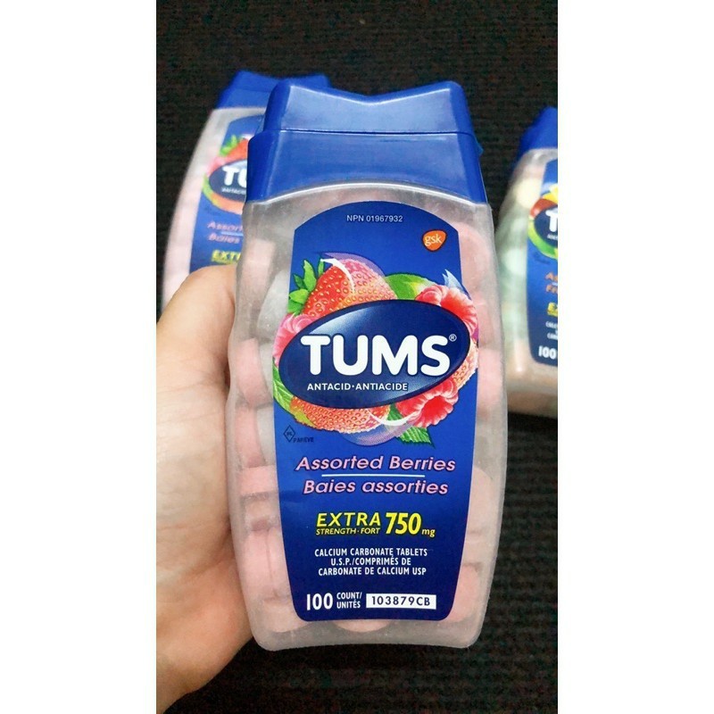 Tums Extra Strength Chewable Tablets 750mg 100 Tablets (Genuine ...