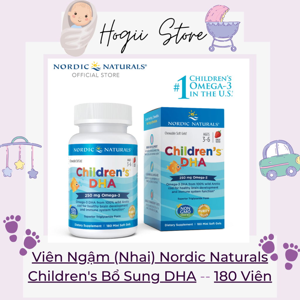 Nordic Naturals Children's Lozenges (Nhai) Supplement DHA, Language ...