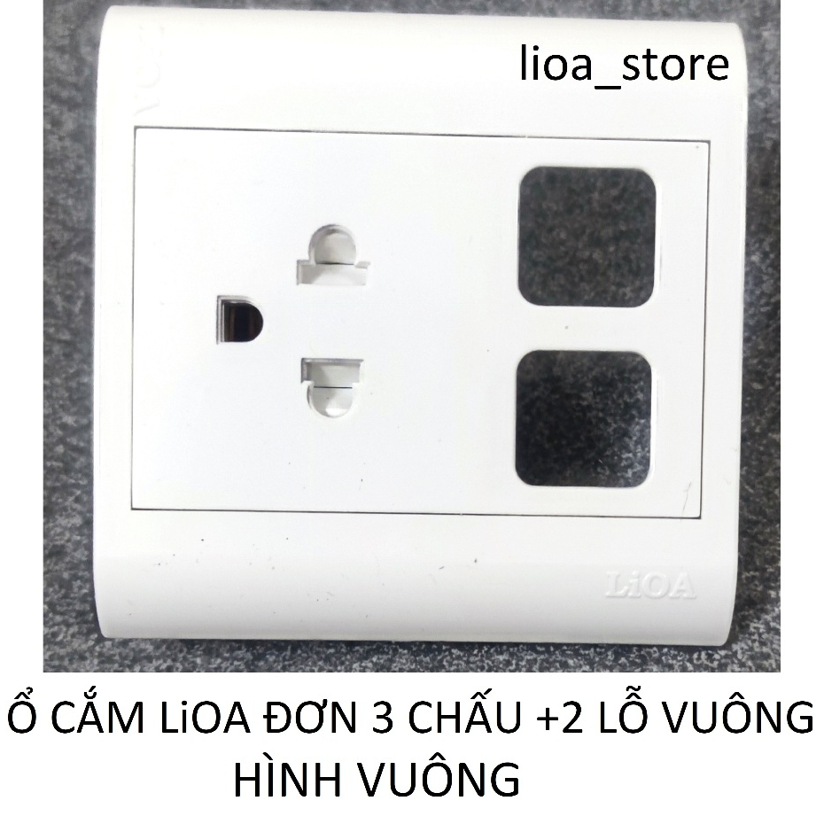 Single 3-PIN SQUARE SOCKET WITH 1 AND 2 LiOA SQUARE HOLE | Shopee Malaysia