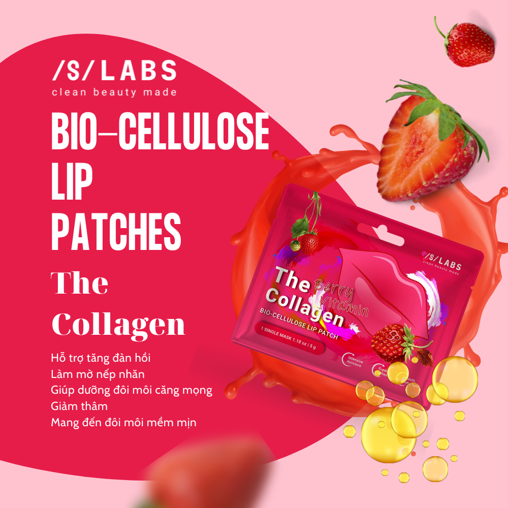 [Combo Of 10] SLABS The Collagen Berry Vitamin Bio-cellulose Lip Patch ...