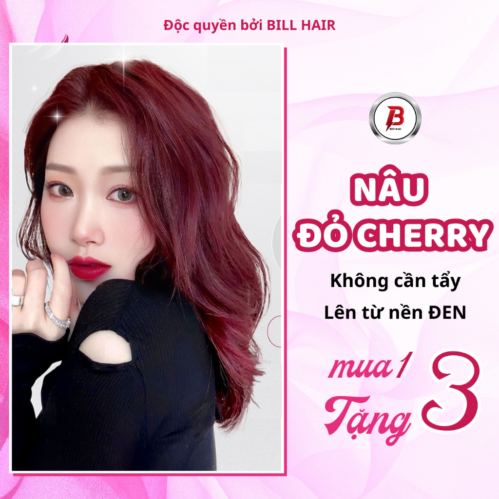 OXY Cherry RED hair dye without bleach, made from black, comes with ...