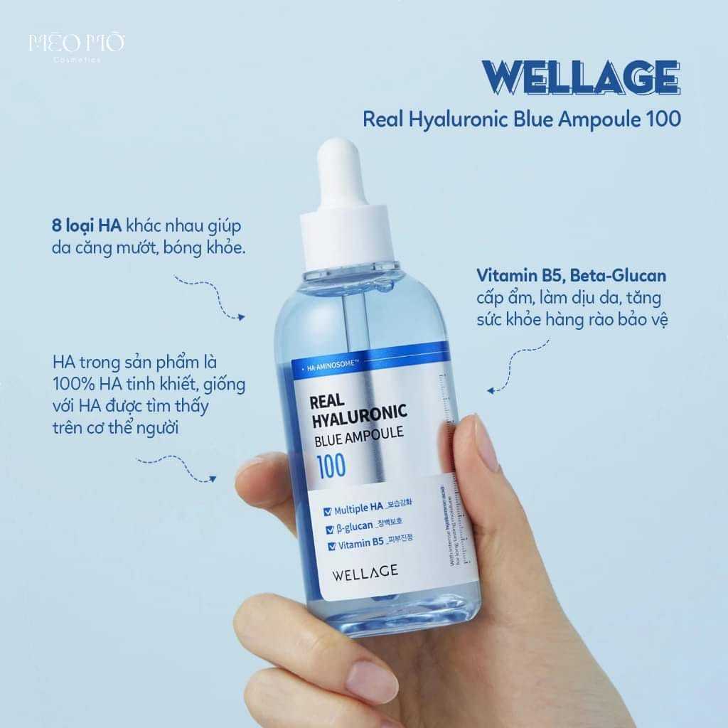 Wellage Real Hyaluronic Blue Ampoule Essence 100-75ml | Shopee Malaysia