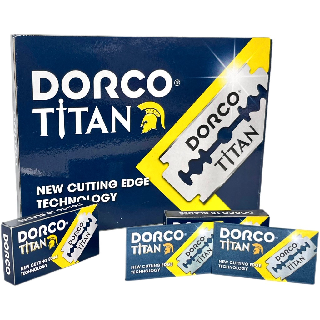 Dorco Titan razors, box of 100 blades, thin blades, sharp white blades ...