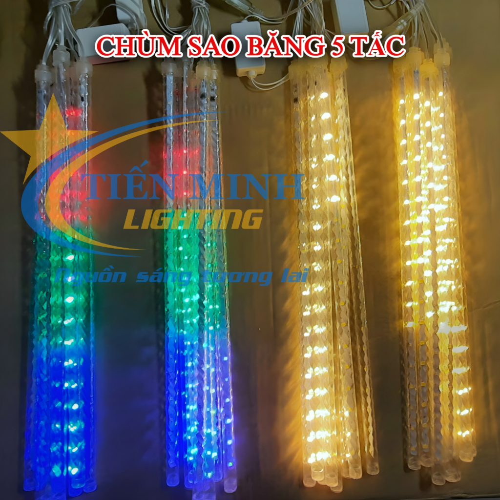 Colorful Meteor LED Bunch of 8 5 Inch Trees, running water drop shape ...
