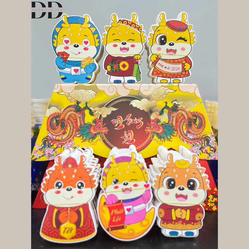 100 Chibi red envelopes CNY 2024 - Unique, cute, reflective, size 10x13 ...