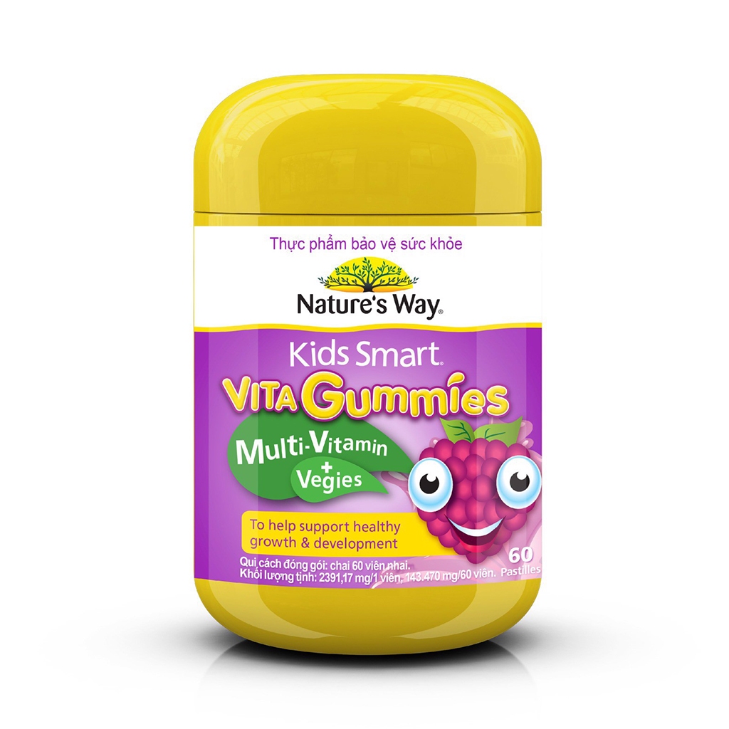 Nature's Way Kids Smart Vita Gummies Multivitamin + Vegies - Vitamin And Fiber Supplementation ...